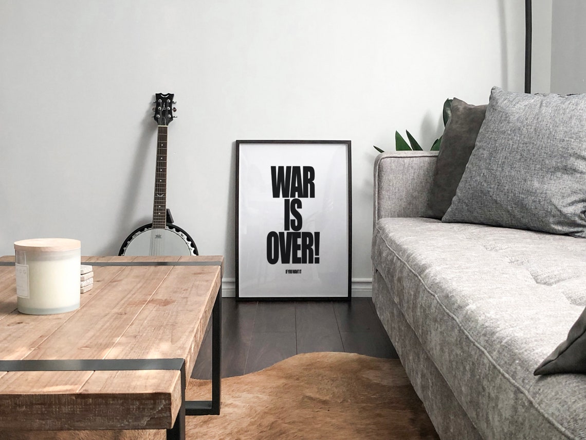 Modern Wall Art War is Over Wall Art Printable - Etsy