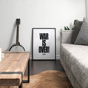 Modern Wall Art | War is Over Wall Art Printable - Etsy