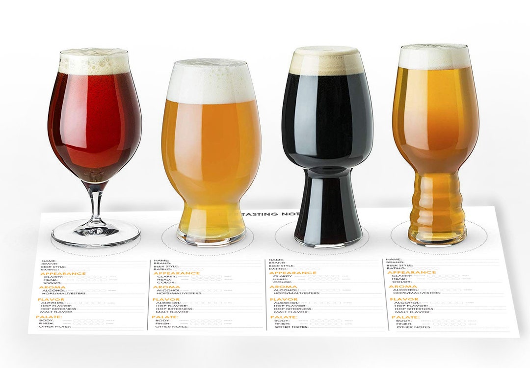 Beer Party Tasting Card | Beer Tasting Placemat - Etsy