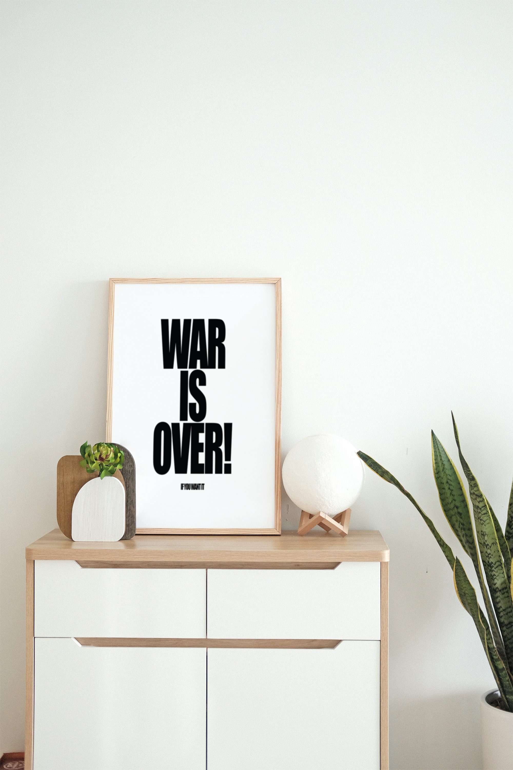 Modern Wall Art | War is Over Wall Art Printable - Etsy
