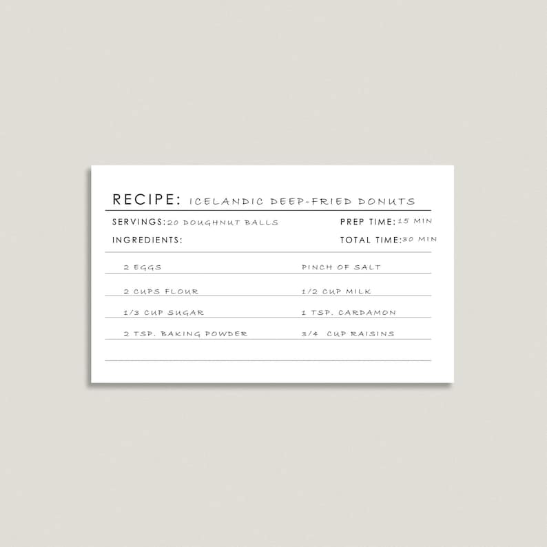 Blank Recipe Card Printable 3x5 Template Cuttersguide