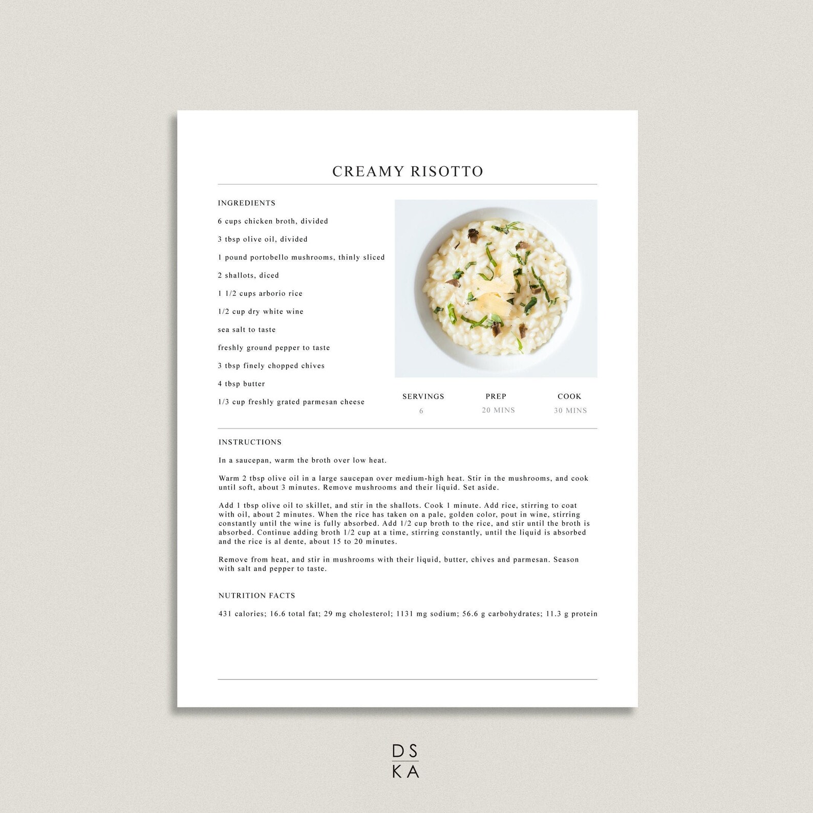 Modern Farmhouse Editable Recipe Book Template 8.5x11 - FARMHOUSE ...