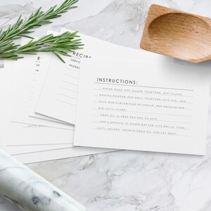 Modern Recipe Card Template Printable | Fillable PDF 3x5 Template - Etsy
