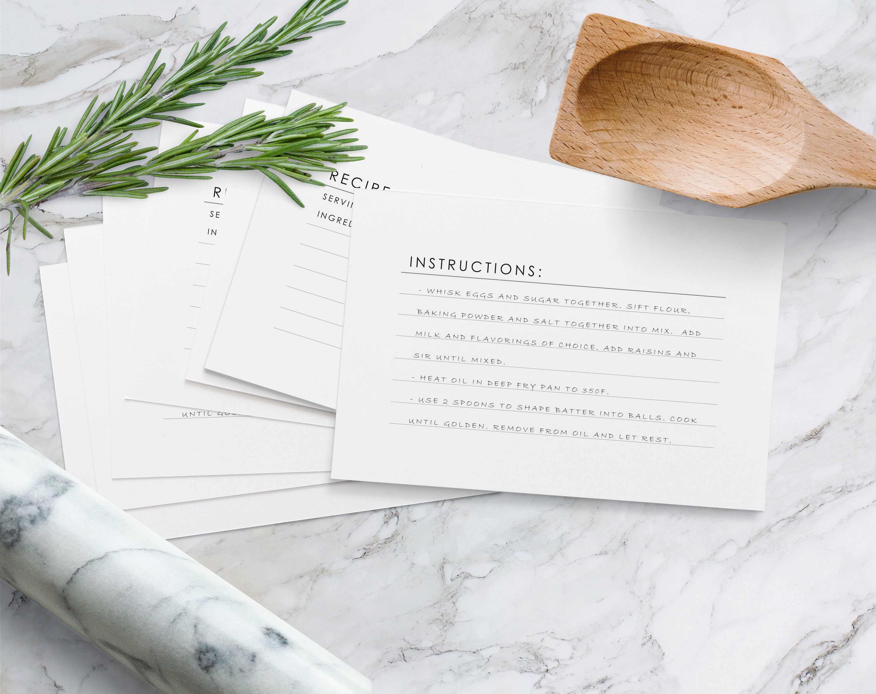 Modern Recipe Card Template