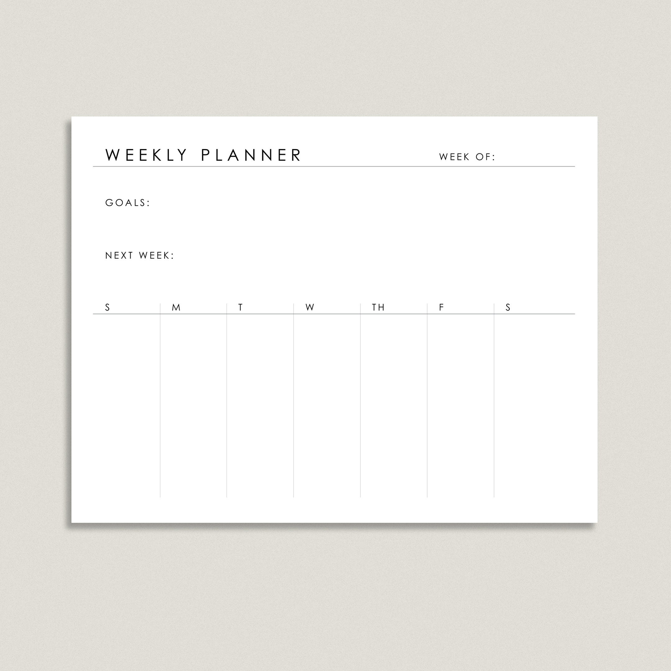 Weekly Planner Printable Planner Schedule | Etsy