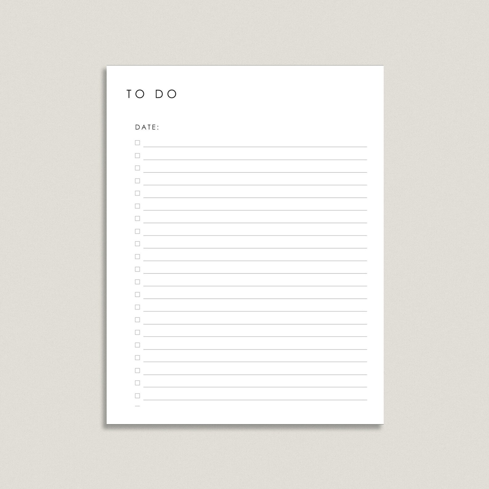 Modern to Do List Printable Check List Printable Fillable - Etsy