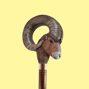Ram Walking Cane Handmade Vintage Wooden Walking Canes Sticks for Men ...