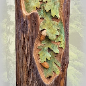 Wood Forest Spirit Carving Greenman Wall Hanging Italian Chestnut Tree ...