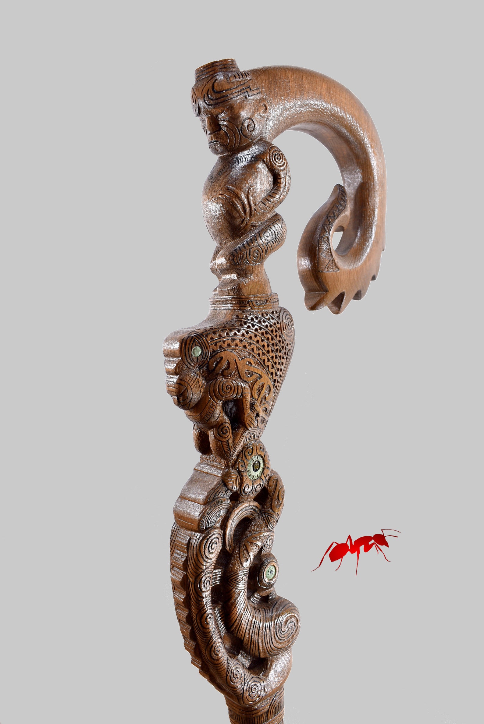 Carved Tokotoko Maori Walking Stick,elegant Dogs for Men Fathers Day ...