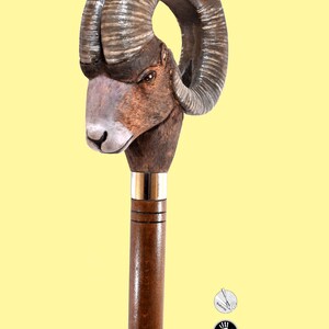 Ram Walking Cane Handmade Vintage Wooden Walking Canes Sticks for Men ...