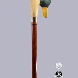 Custom Wood Walking Stick,realistic Mallard Duck Wood Bird,hand Carved ...