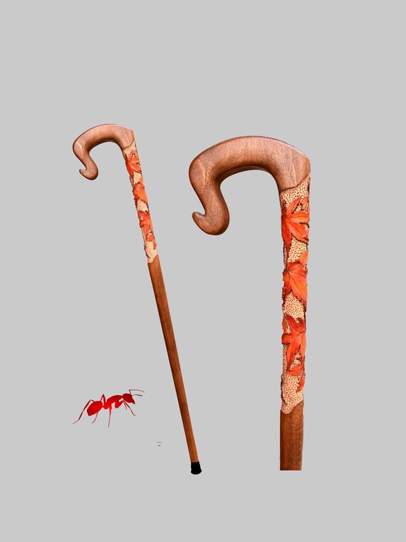 Custom Wood Walking Caneshepherd Crook Handle With Maple | Etsy