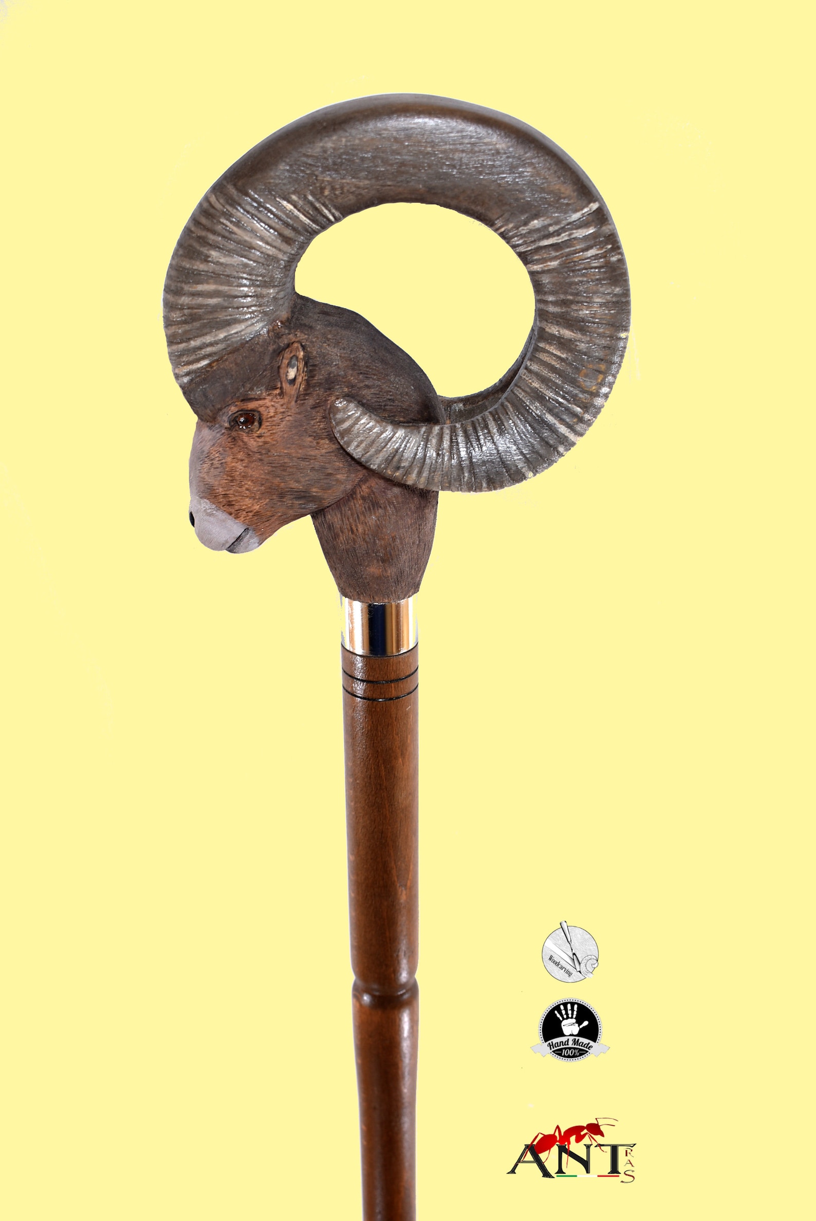 Ram Walking Cane Handmade Vintage Wooden Walking Canes Sticks - Etsy