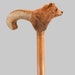Walking Cane Realistic Brown Grizzly Bear Handle,wood Crafted Hand ...