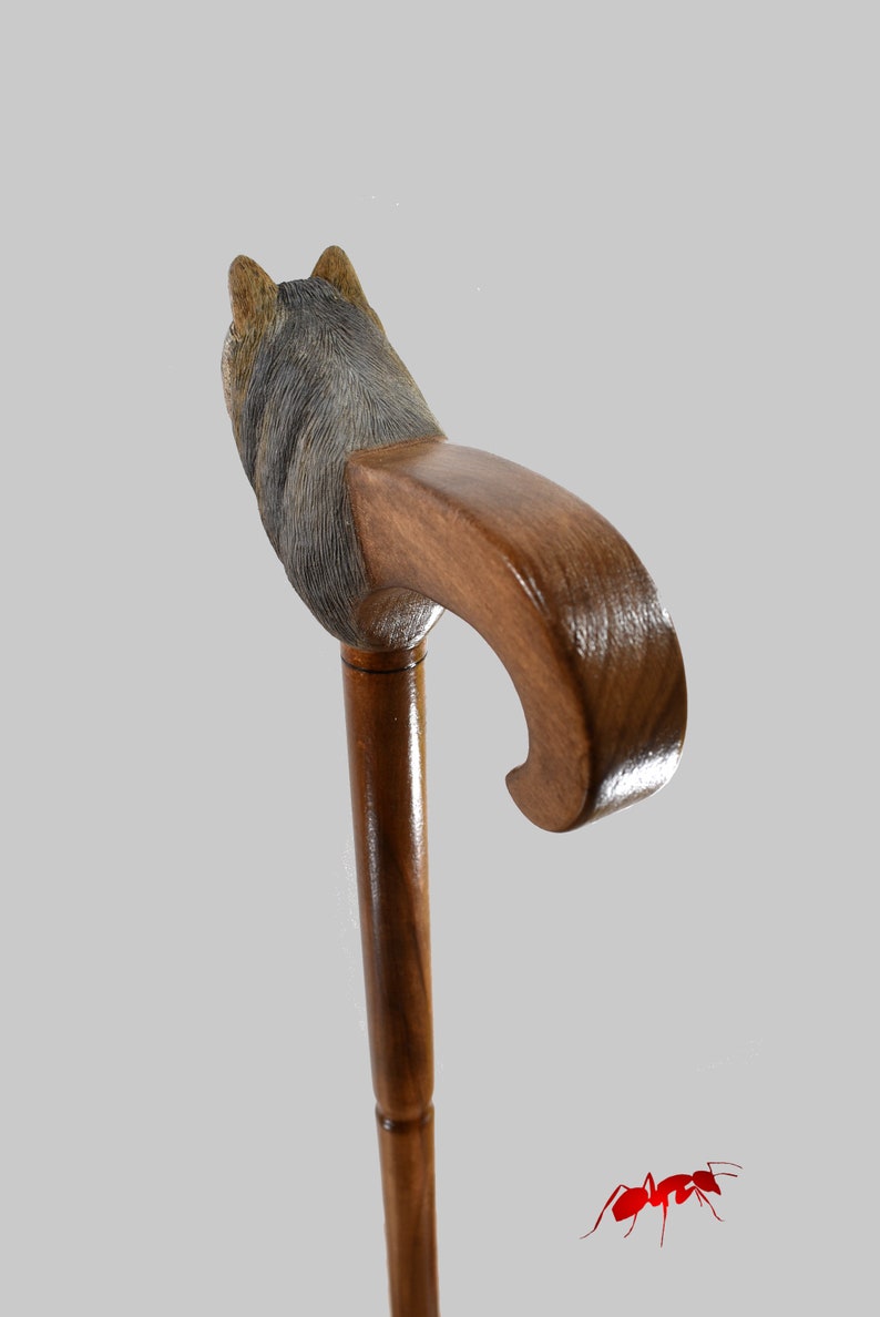 Custom Wood Walking Cane Realistic Grey Wolf Wood Wildlife - Etsy