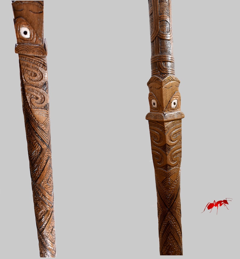 Carved Tokotoko Maori Walking Stick,elegant Dogs for Men Fathers Day ...