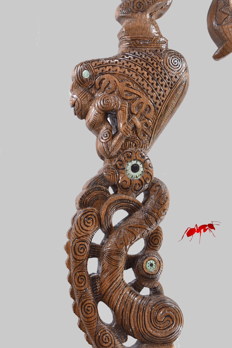 Carved Tokotoko Maori Walking Stick,elegant Dogs for Men Fathers Day ...