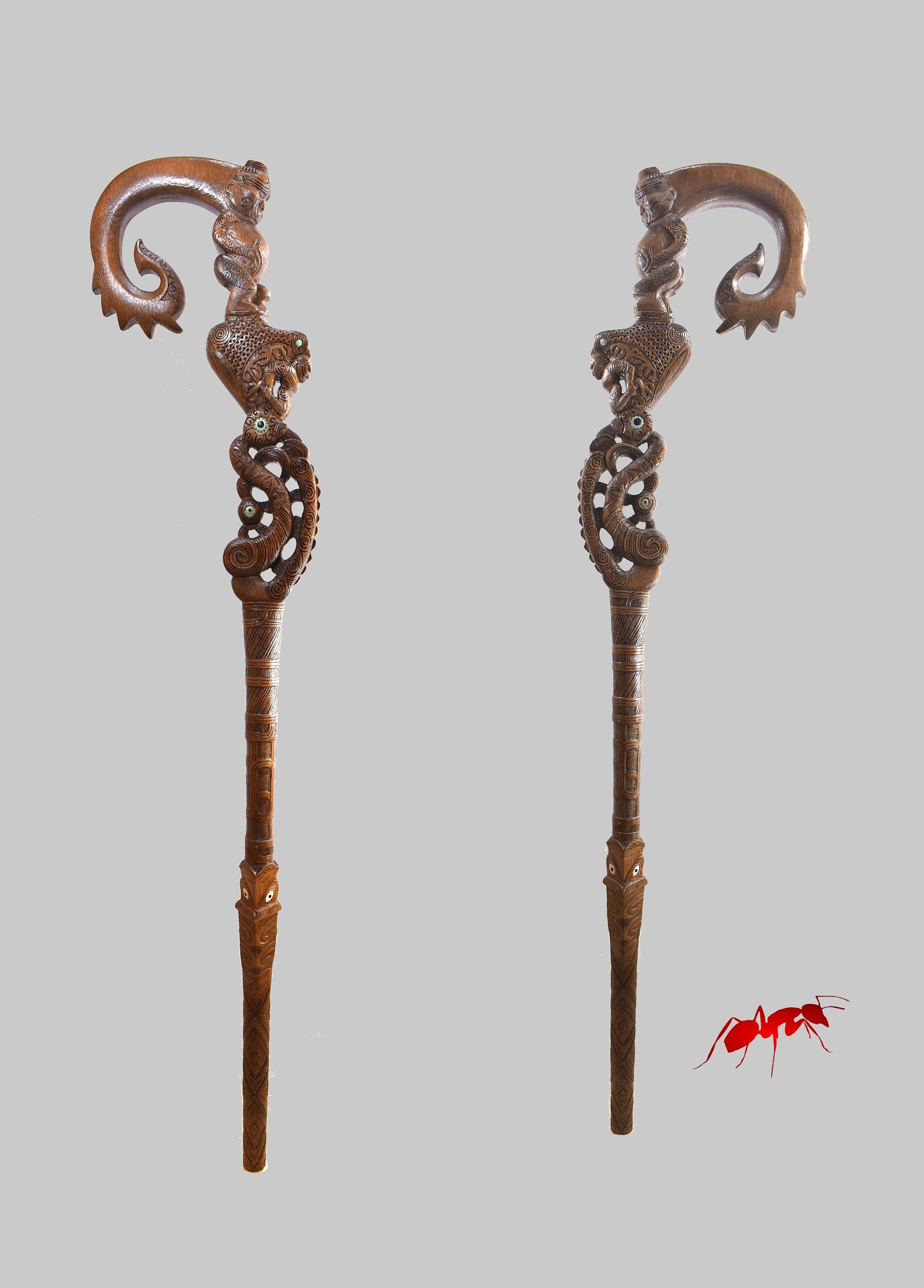Carved Tokotoko Maori Walking Stick,elegant Dogs for Men Fathers Day ...