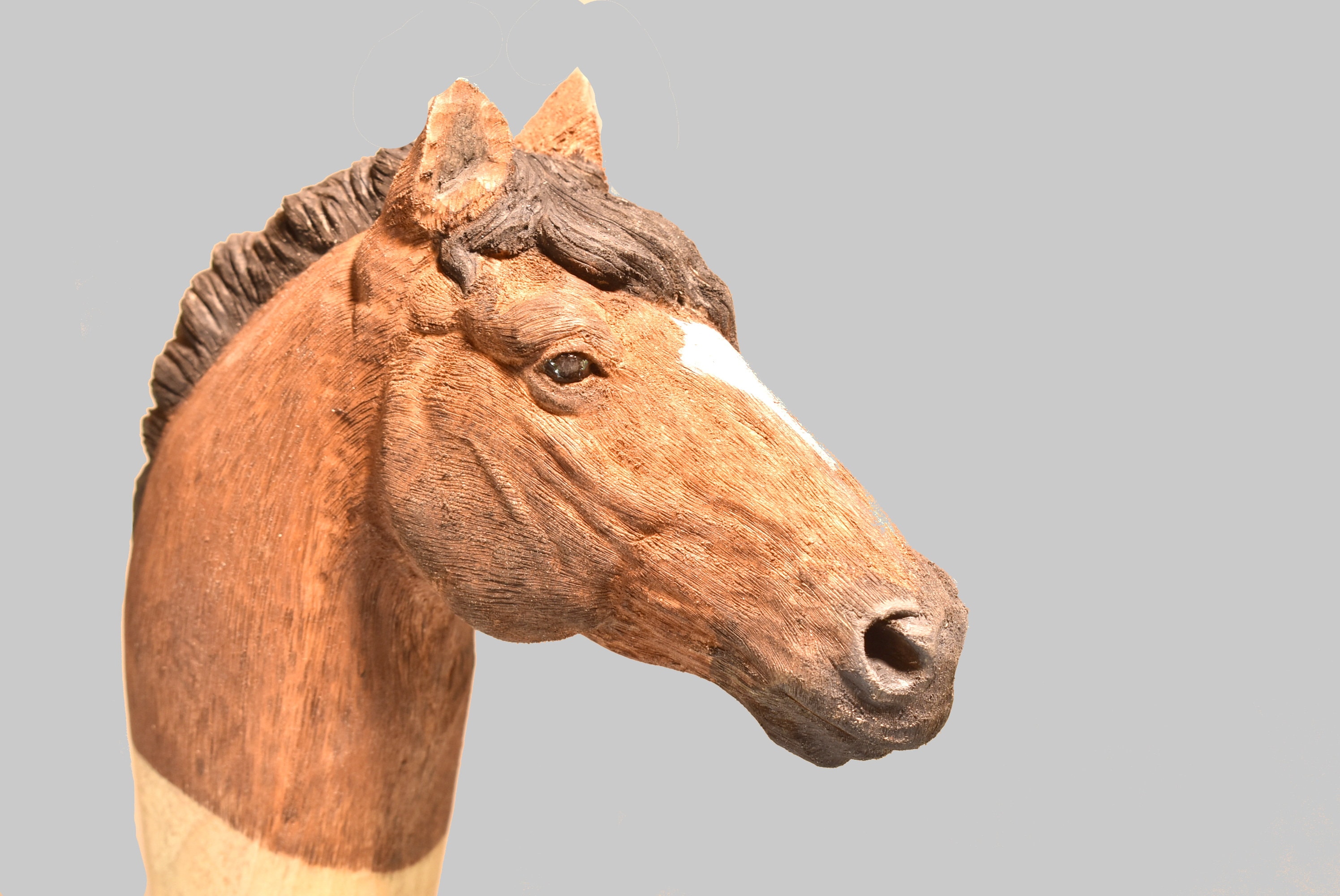 Custom Wood Walking Stick, Realistic Horse Head Wood, Hand Carved Stick ...