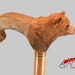 Walking Cane Realistic Brown Grizzly Bear Handle,wood Crafted Hand ...