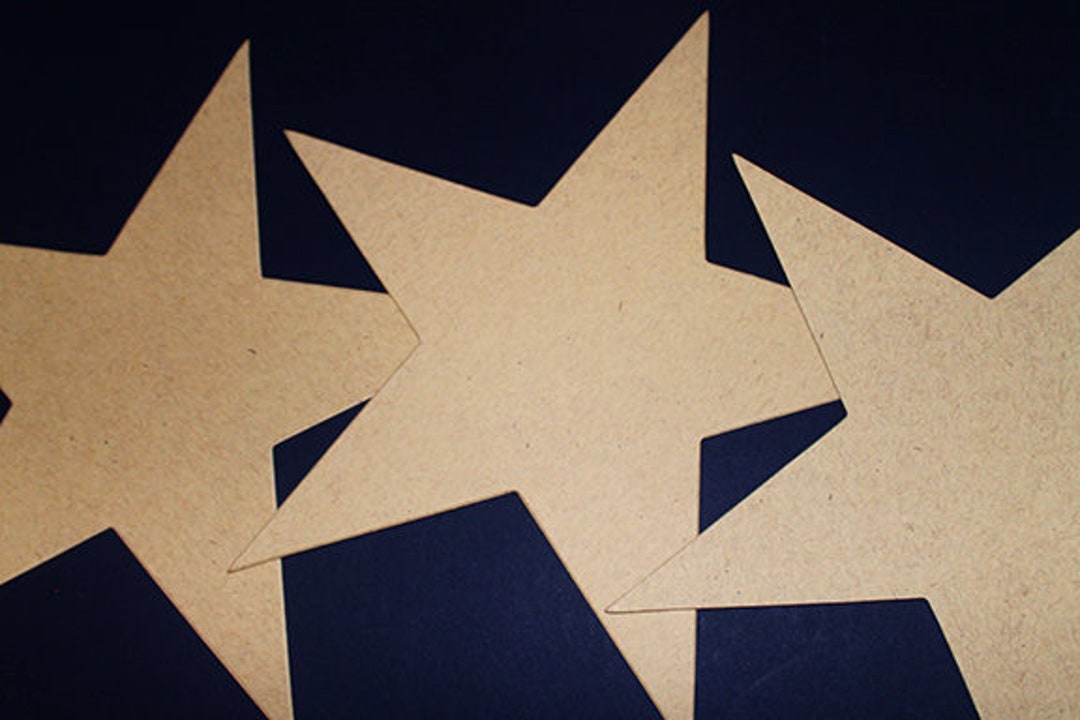 Large Stars 15/set | Large Cardstock Stars: 100lb | Large Kraft Stars ...