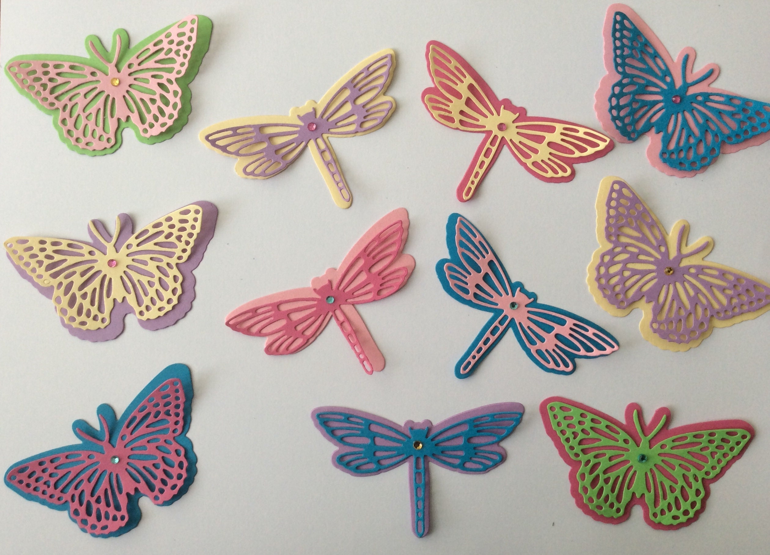 Die Cut Butterflies and Dragonflies. Set of 22. Cardmaking - Etsy