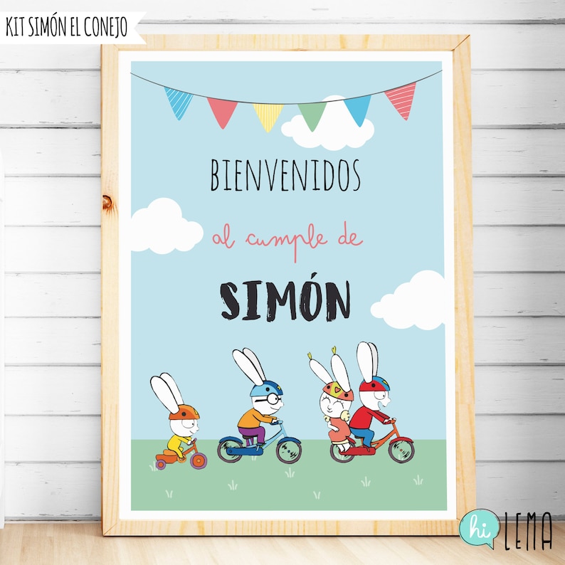 Simon the Rabbit Printable Kit Version 1 or 2 - Etsy