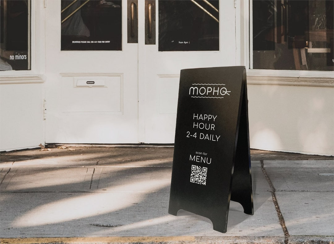 Custom A-frame Sign: Black Metal Sidewalk Display - Etsy