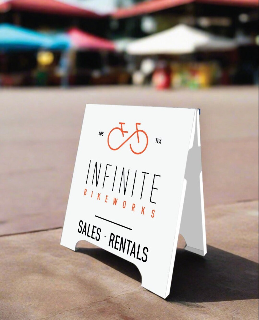 Small Metal A-frame Sidewalk Sign in White | Business, Retail, Pop up ...