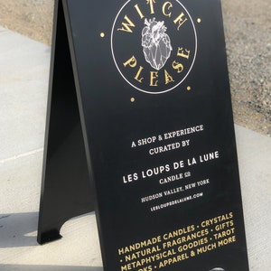 Custom A-frame Sign, Minimalist Black Sandwich Board Sign, Metal ...