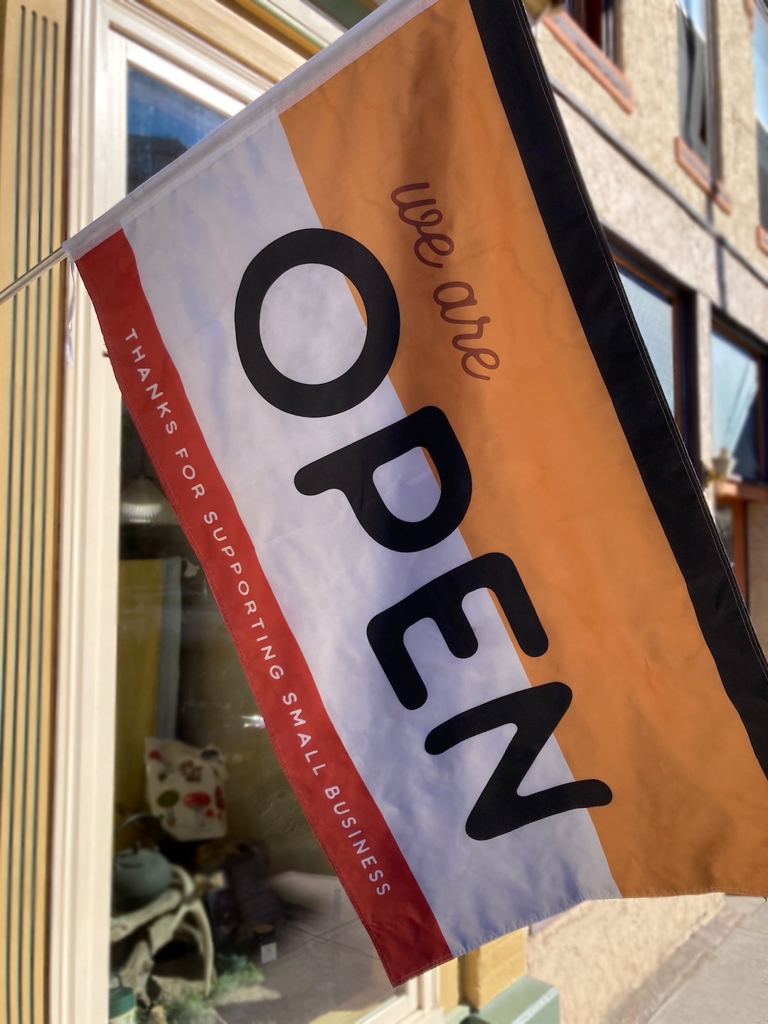 We Are Open Flag | Open Flag for Business | Storefront Flag | Retail Shop Open Flag | Banner for ...