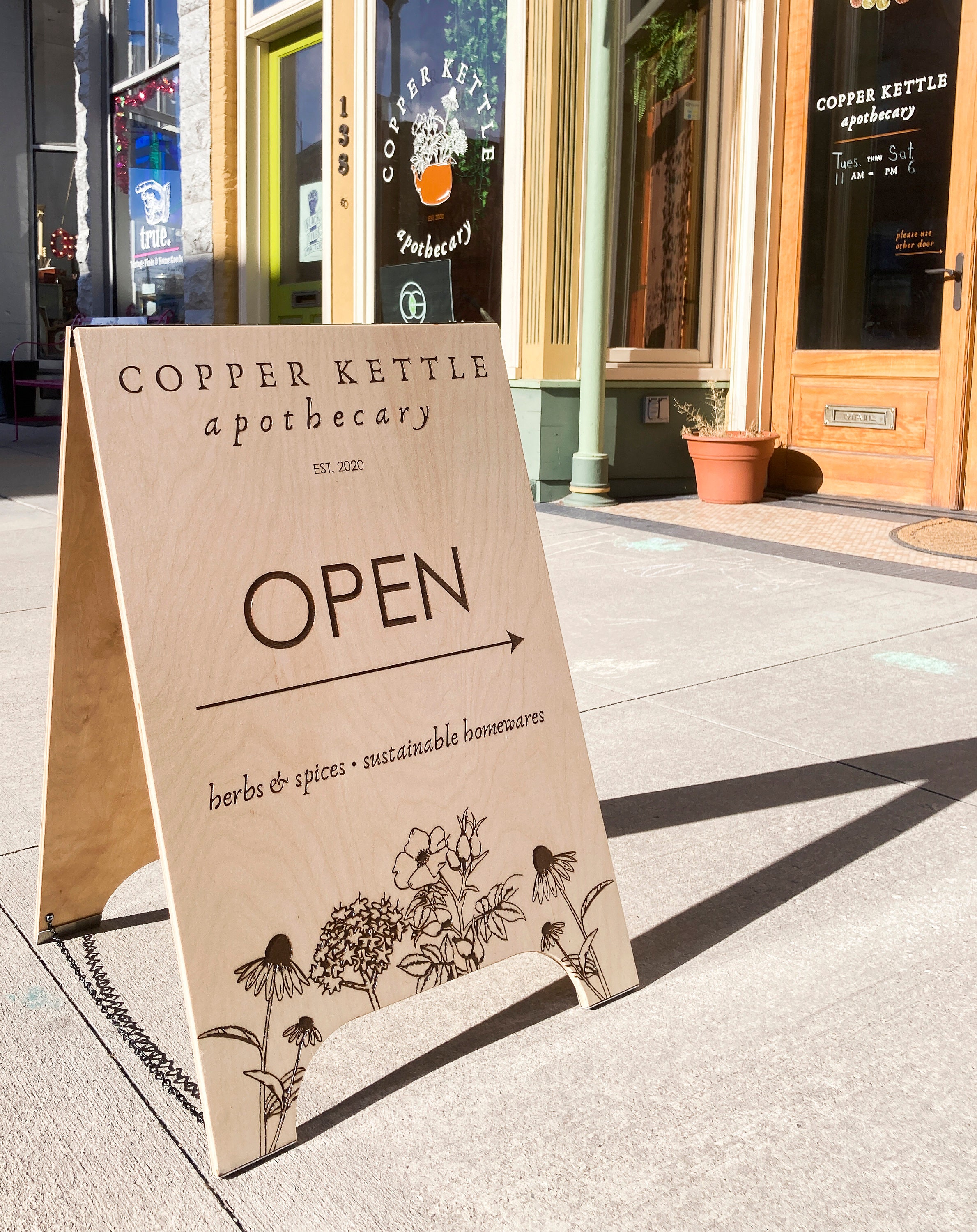 Custom A-frame Sidewalk Sign: Engraved Logo, Chalkboard or Dry Erase - Etsy
