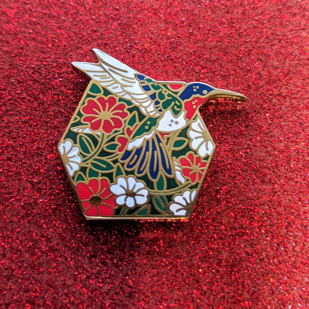Pollinator Series: Hummingbird Hard Enamel Pin - Etsy
