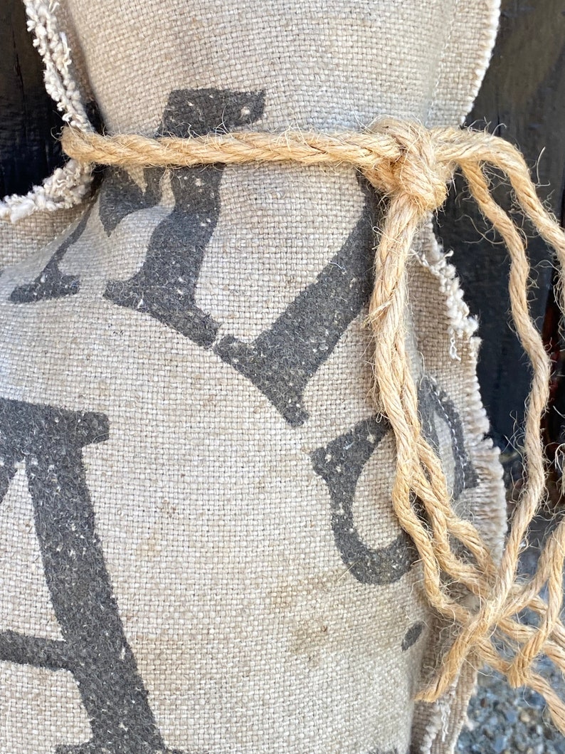 12 Antique BEMIS Grainsack Cat Pillow, Rustic Farmhouse Grain Sack ...