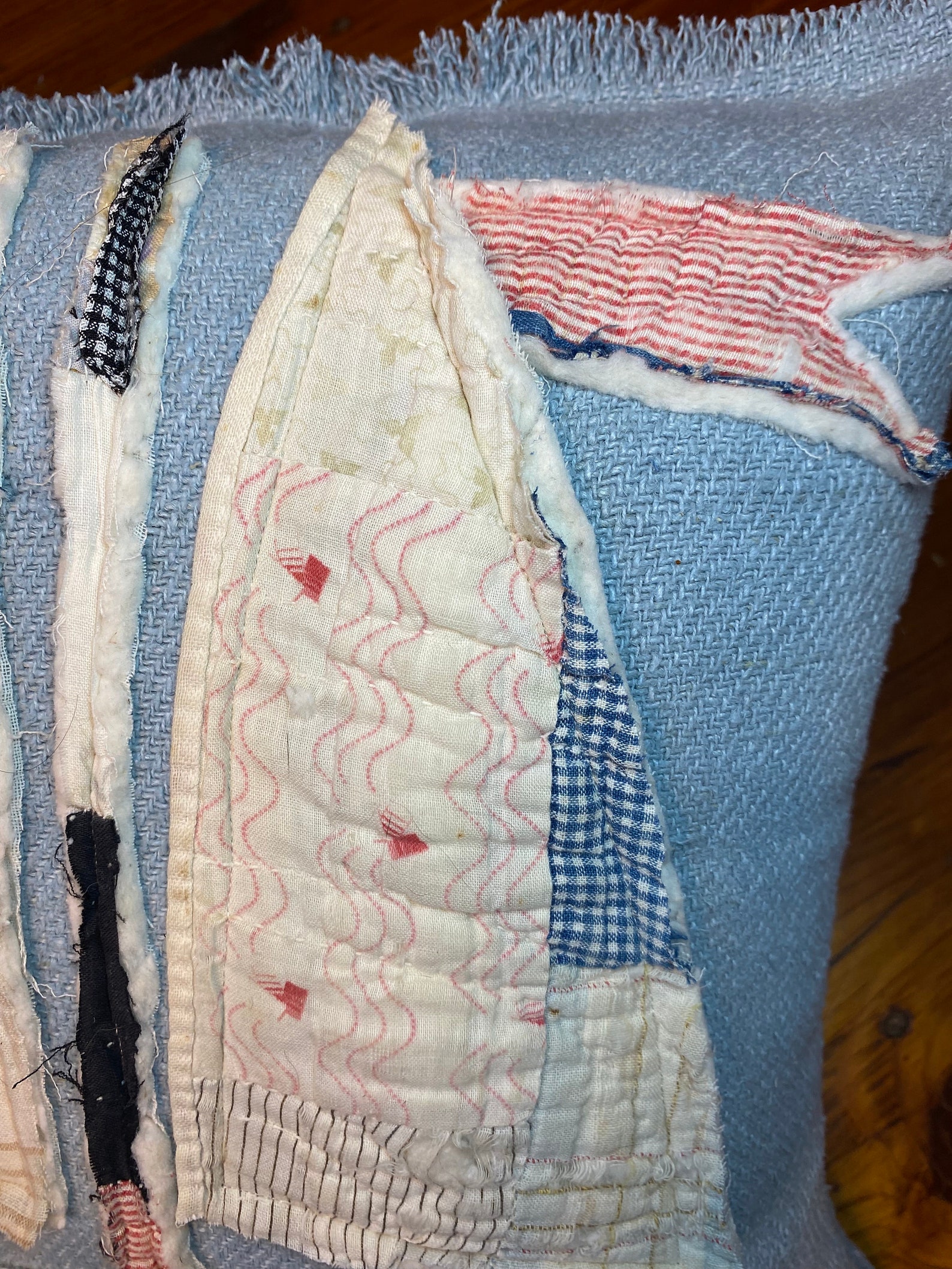 16 Antique Grain Sack Sailboat Pillow, Farmhouse Style Rustic ...