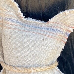 12 Antique BEMIS Grainsack Cat Pillow, Rustic Farmhouse Grain Sack ...