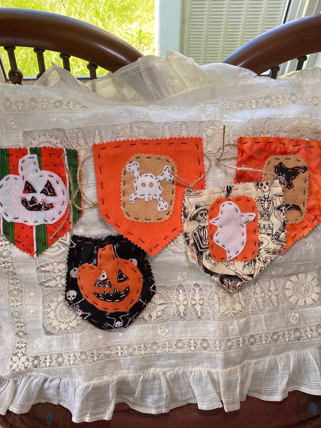 Halloween Creepy Pumpkin Banner Autumn Garland Ghost Decor - Etsy