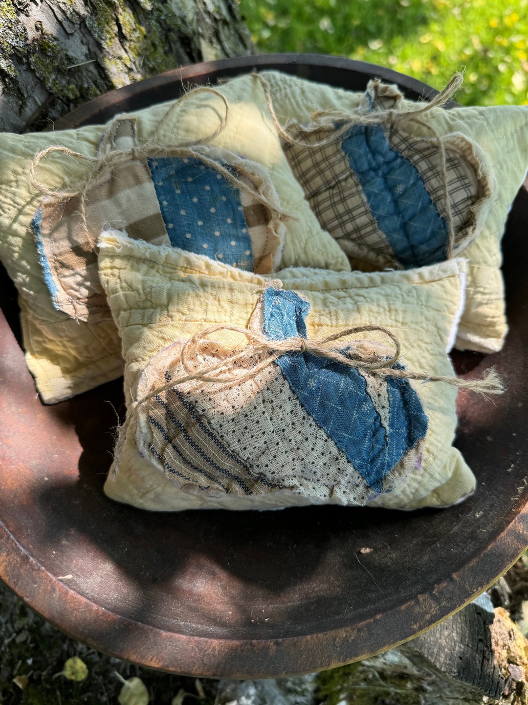 Antique Quilt Pumpkin Primitive Cottage FALL Table Bowl Filler Pillow ...