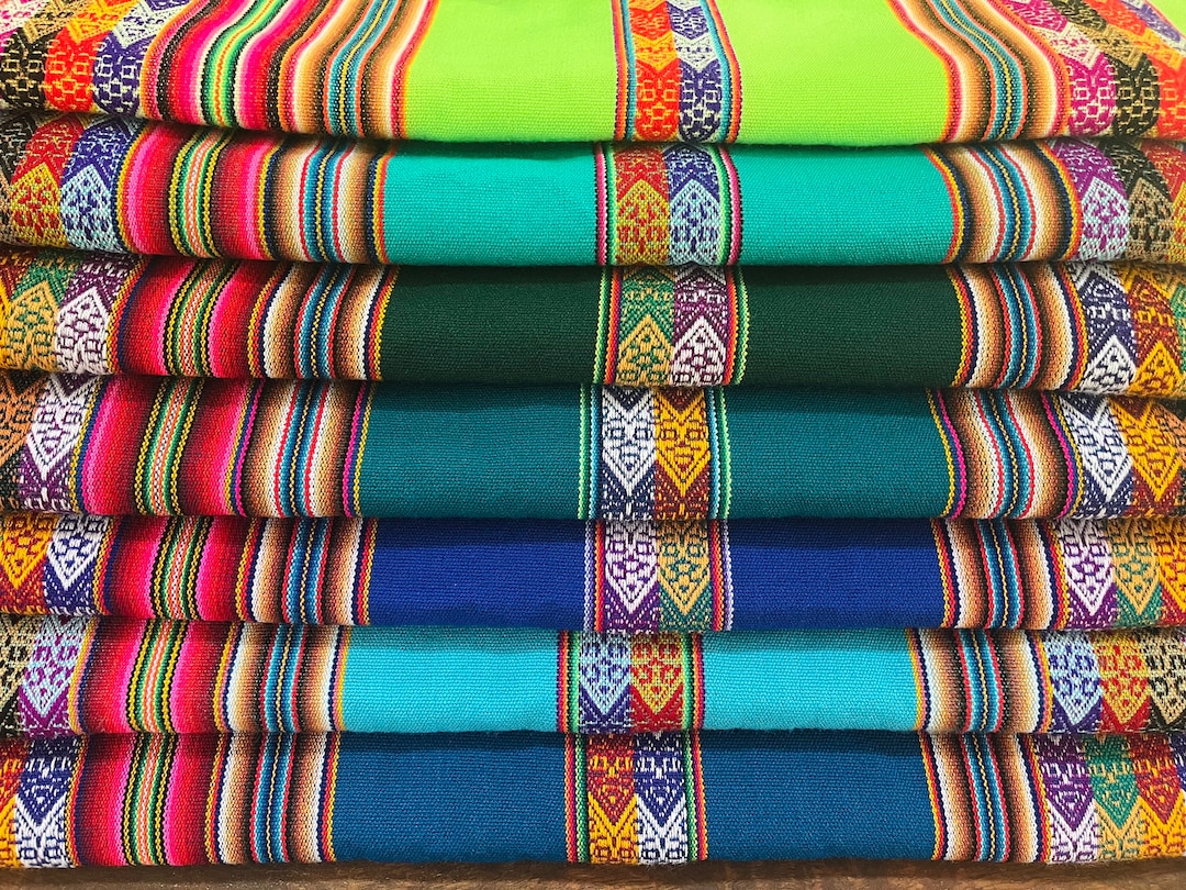 Peruvian Manta 84"x42"/tribal Fabric Blankets/peru Textile Tablecloth ...