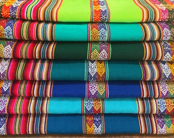 Long Peruvian Manta / Tribal Fabric Blankets/peru Textile Tablecloth ...