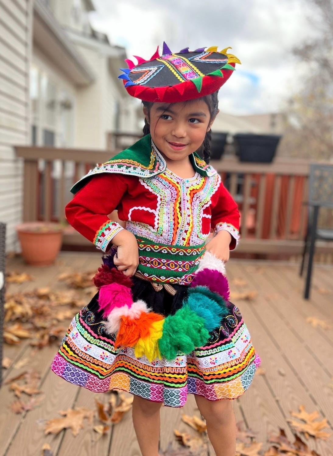 Valicha Costume for Girls /typical Peruvian Dance Costume for Girls ...