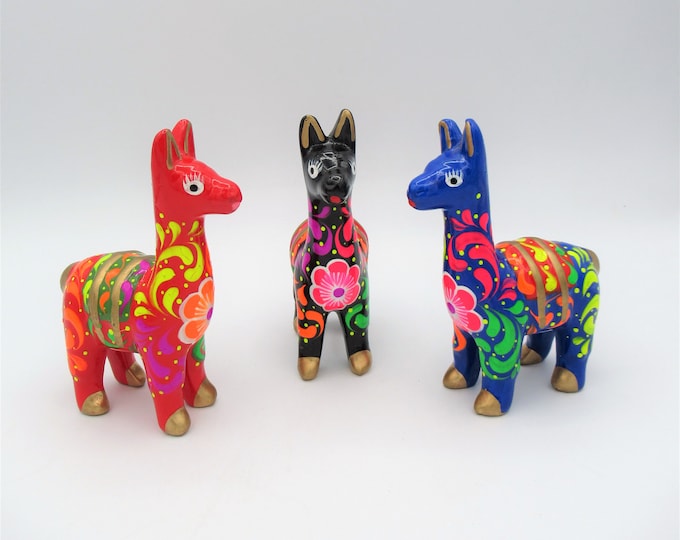 Llama Ceramic 5 Tall Peruvian Ceramic. Hand-painted Peruvian Figure ...