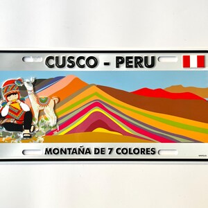 Peru License Plate, Peruvian Souvenir, Car Lover Gift, Plate Auto Tag ...