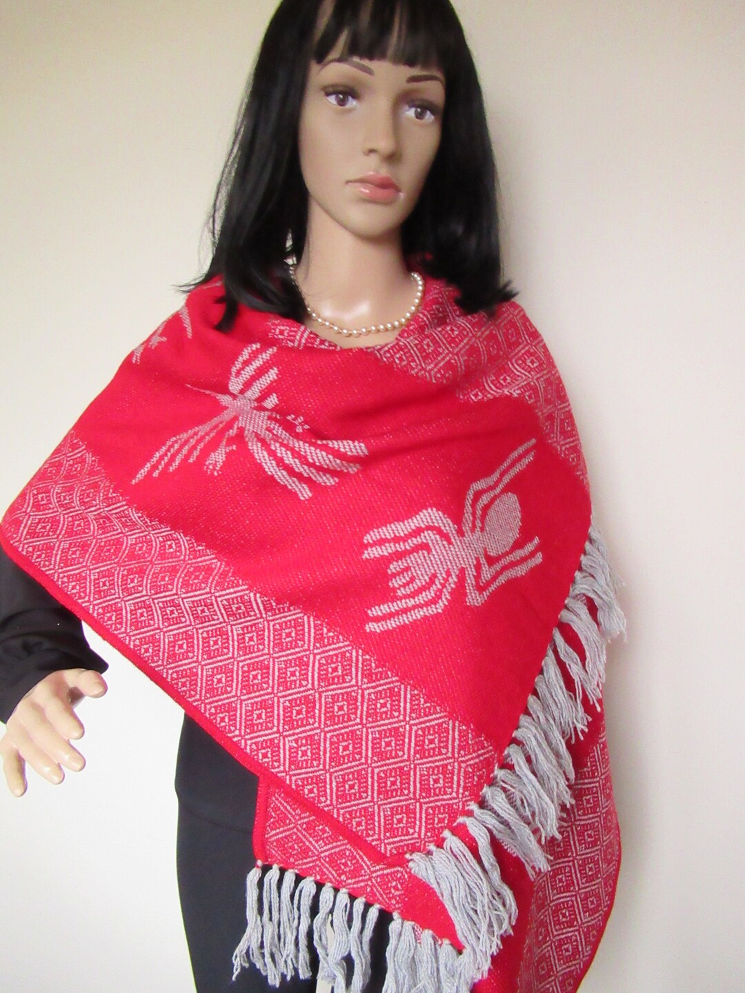 Peruvian Alpaca Blend Shawl for Women/ Alpaca Blend Shawl With Nazca ...