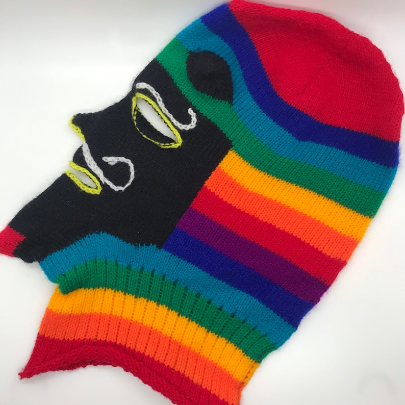 Peruvian Balaclava Ski Mask/devil Balaclava/acrylic Wool Colorful Face ...