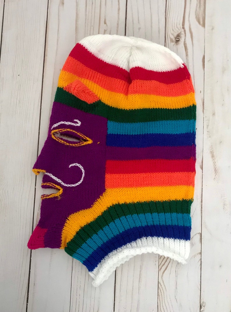 Peruvian Balaclava Ski Mask/devil Balaclava/acrylic Wool Colorful Face ...
