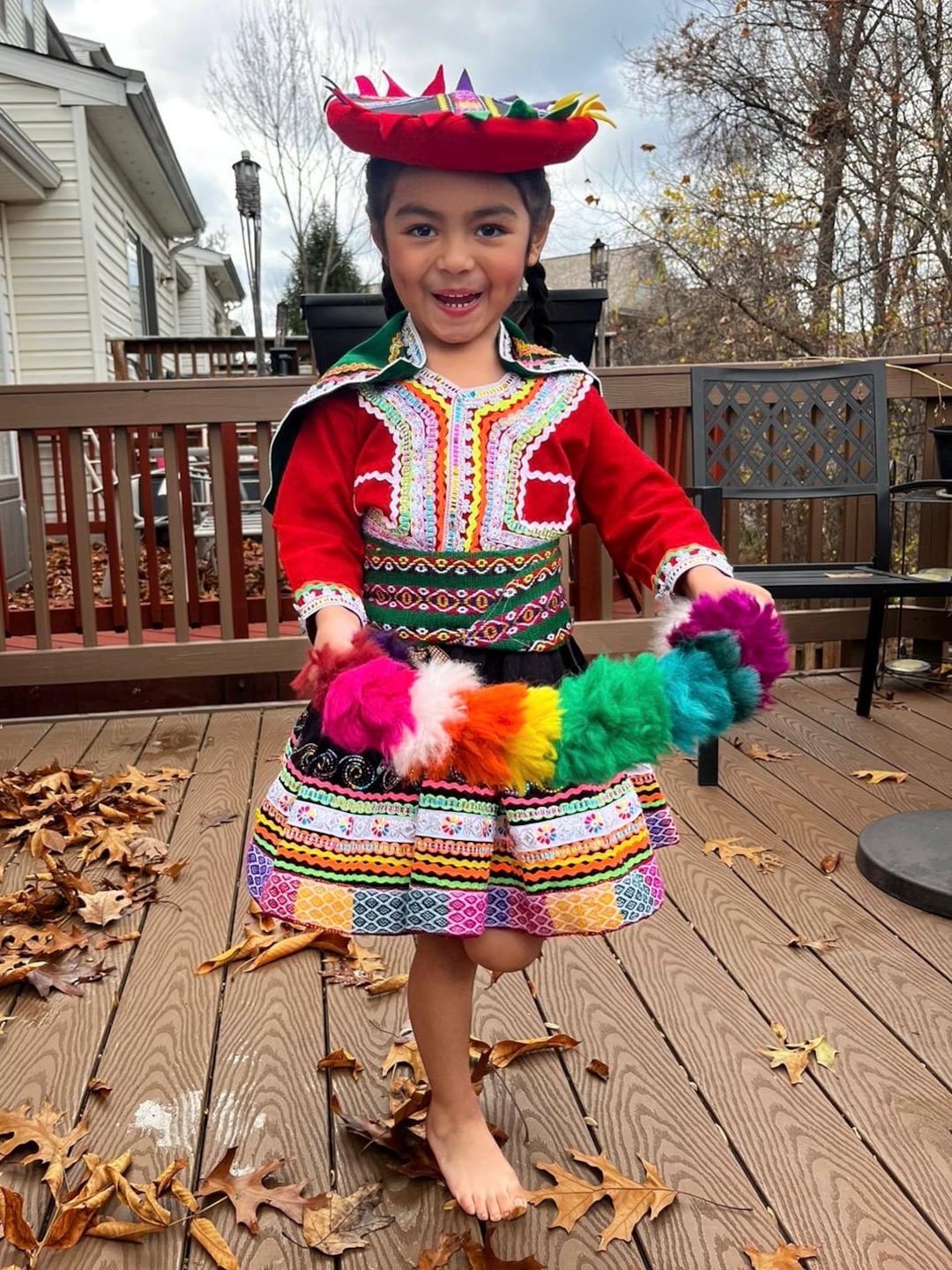 Valicha Costume for Girls /typical Peruvian Dance Costume for Girls ...