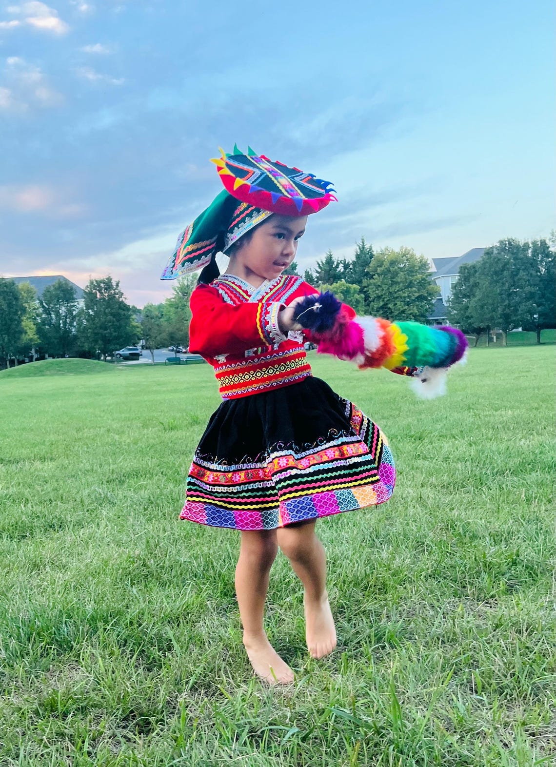 Valicha Costume for Girls /typical Peruvian Dance Costume for Girls ...