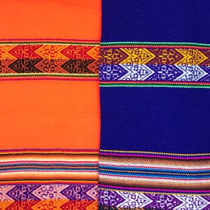 Peruvian Manta 48"x42"/bohemian Fabric/peruvian Andean Tablecloth ...