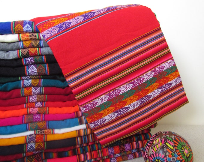 Peruvian Manta 48"x42"/bohemian Fabric/peruvian Andean Tablecloth ...